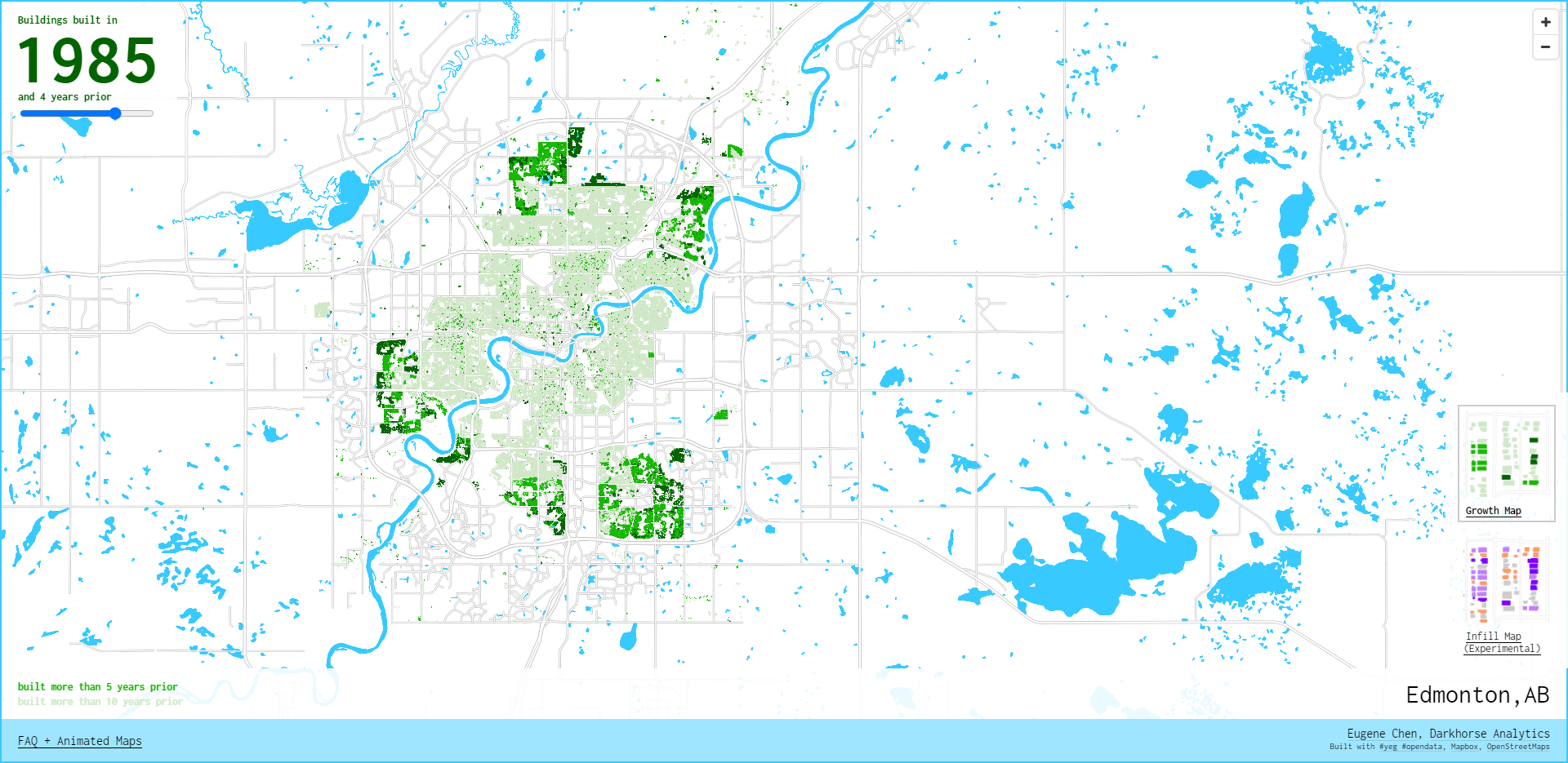 Edmonton City Growth — Historiamatica