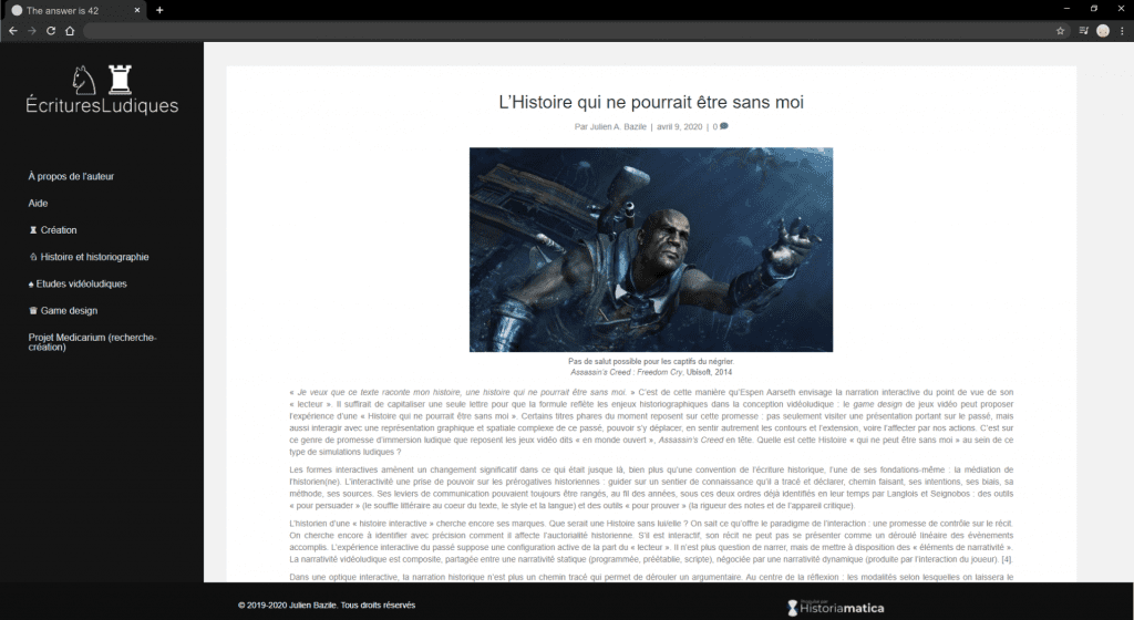 Réalisations — Historiamatica